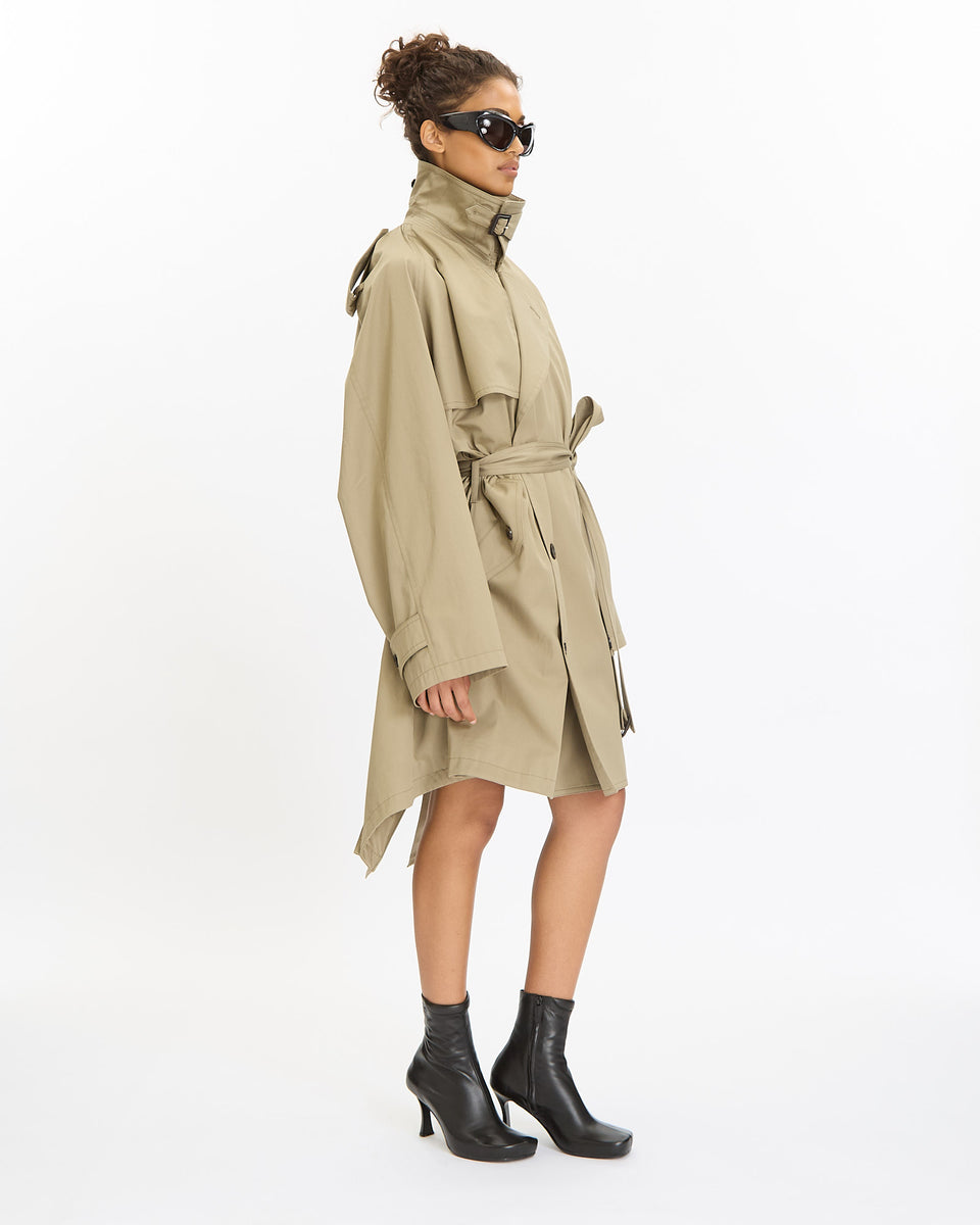 Draped Neck Trench – 119 Corbo
